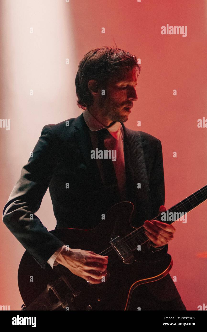 Daniel Kessler and the band Interpol perform live in the concert at ...