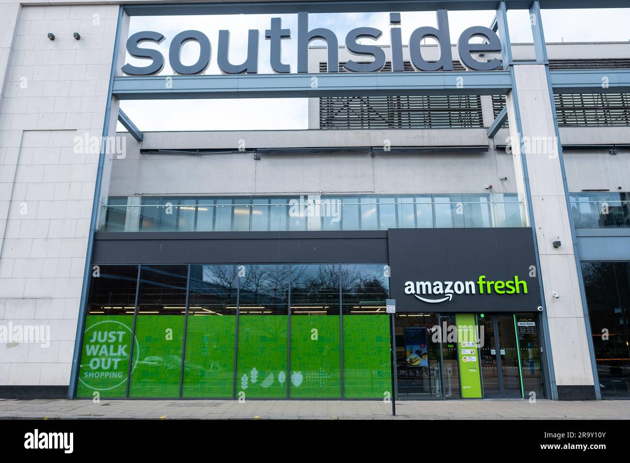 LONDON- MARCH, 2023: Wandsworth Southside Shopping centre. A retail and ...