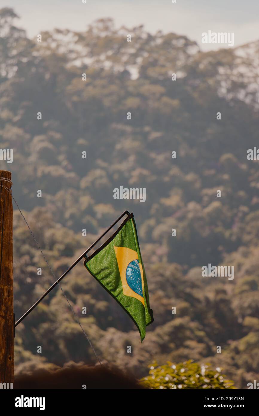 Brazilian flag flying brazil hi-res stock photography and images - Alamy