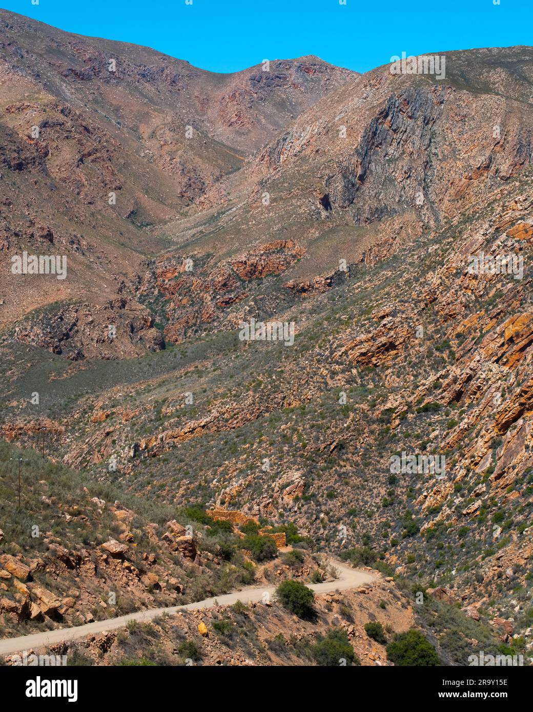 Tin station ruins, Swartberg Pass. Convicts who built the pass under ...