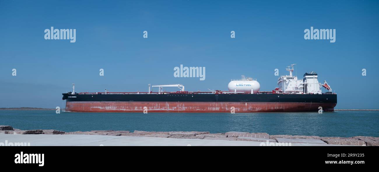 PORT ARANSAS, TX - 26 FEB 2023: Starboard view of the PROTEUS BOHEMIAN ...