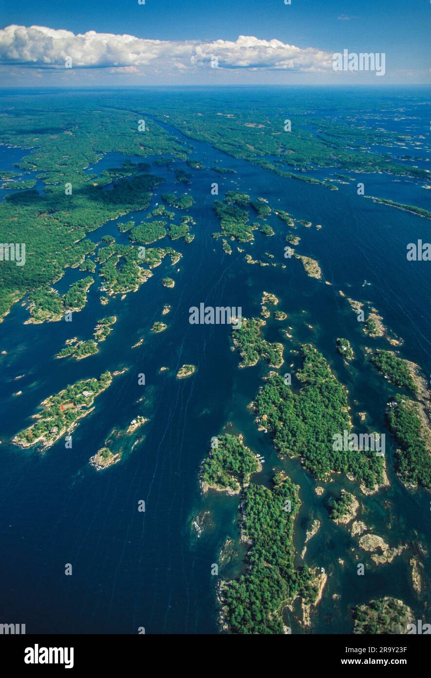 Aerial of islands of Georgian Bay, Ontario, Canada Stock Photo - Alamy