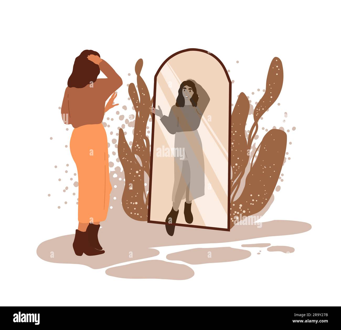 Self aware woman Stock Vector Images - Alamy