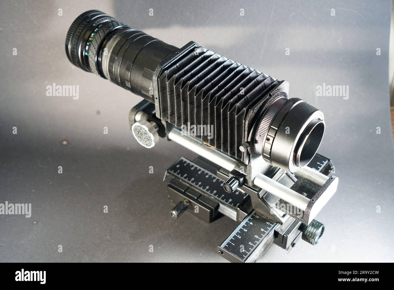 old photo camera with bellows and lens in detail Stock Photo - Alamy