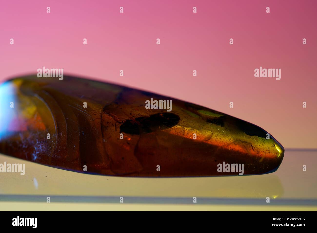 Amber is made of yellow transparent fossil resin with insect inclusions ...