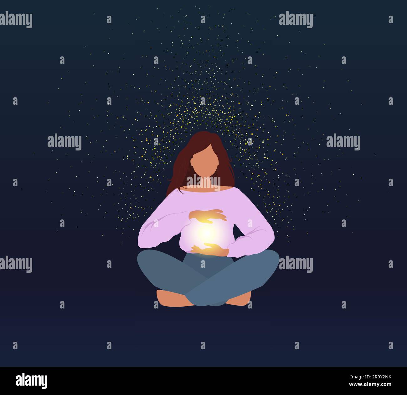 Reiki hand Stock Vector Images - Alamy