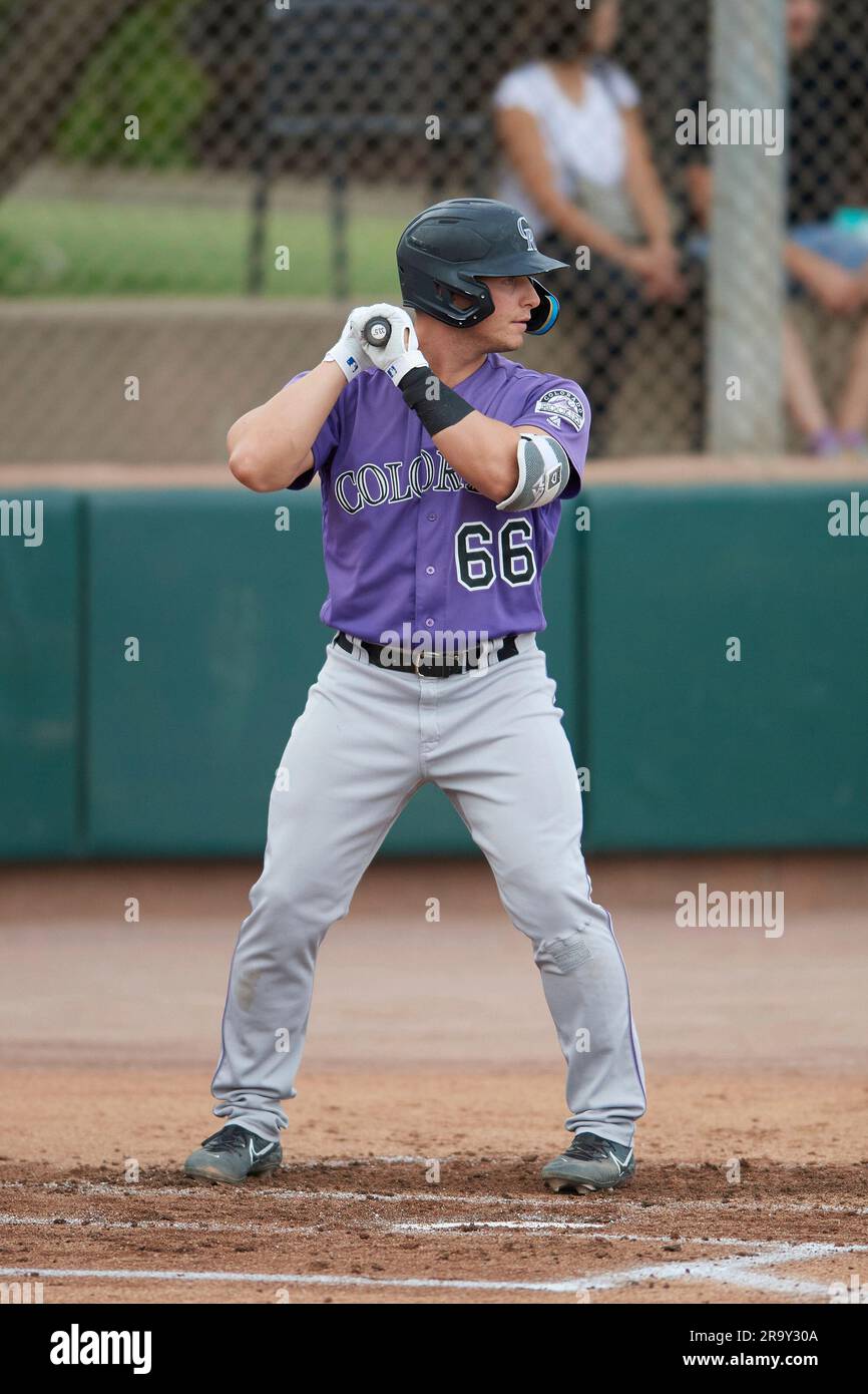Nick Gile (66) of the ACL Rockies during an Arizona Complex League game ...