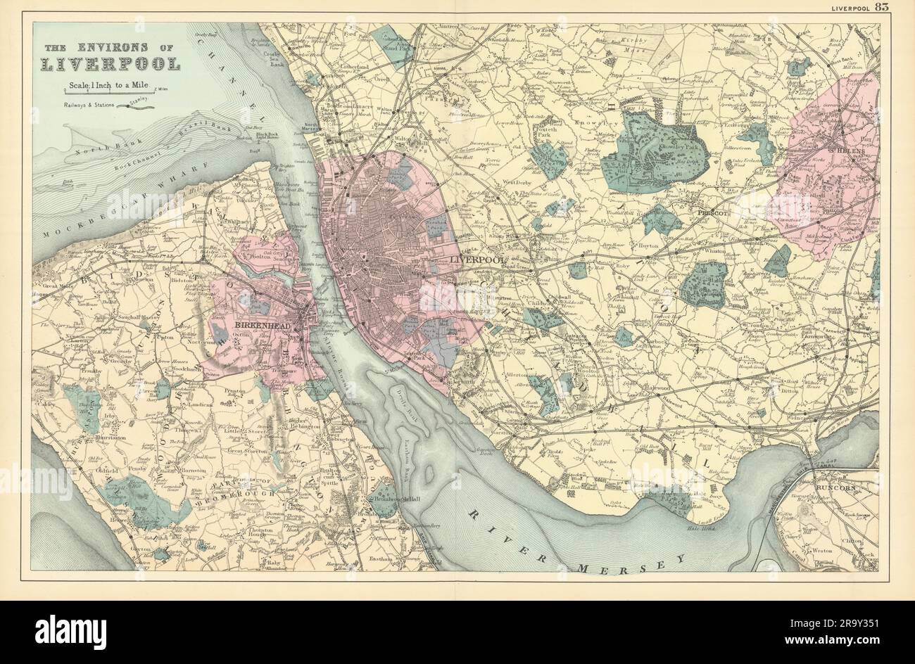 Antique map of liverpool hi-res stock photography and images - Alamy