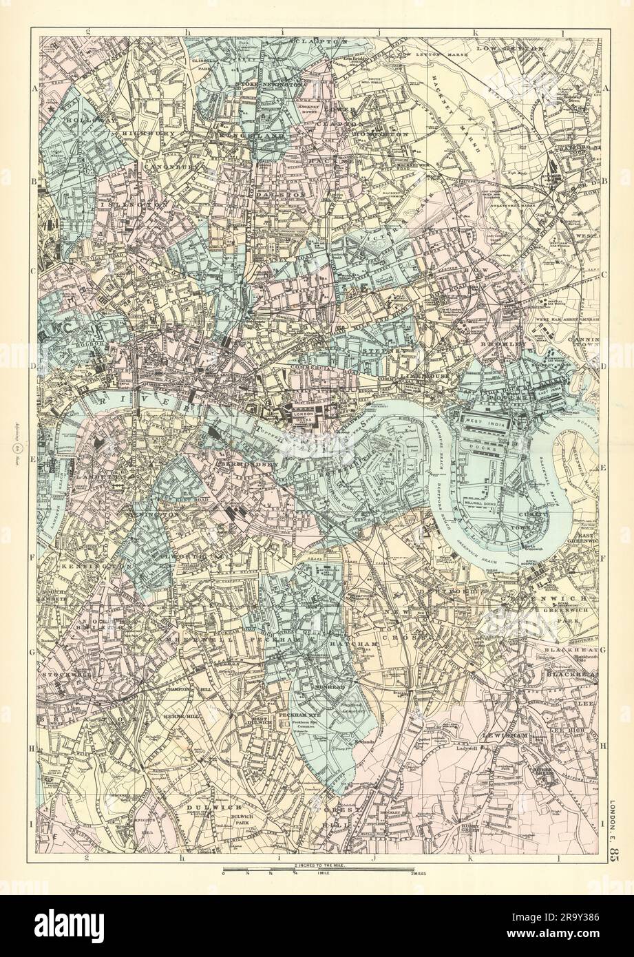 Tower of london map 19th century hi-res stock photography and images ...