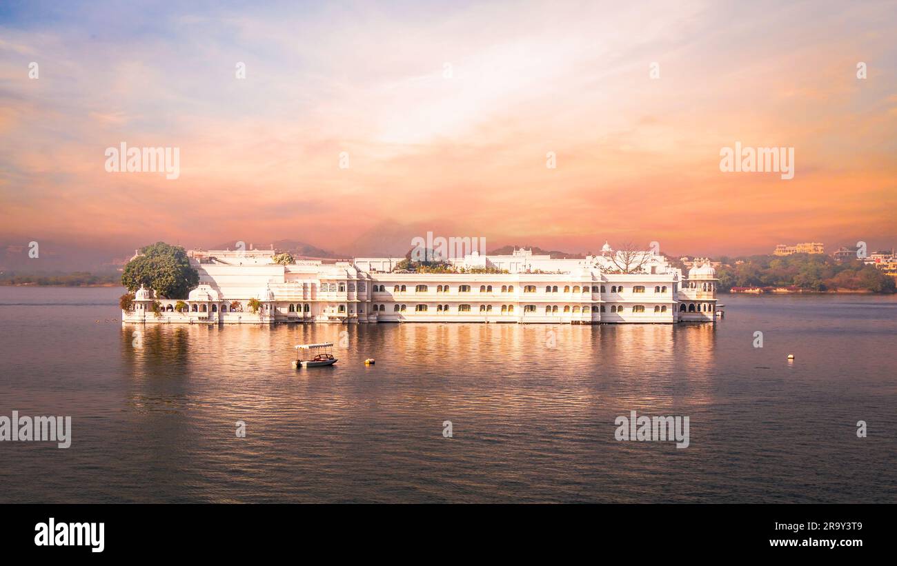 Udaipur, India - December 29, 2022: Heritage Lake palace converted to ...
