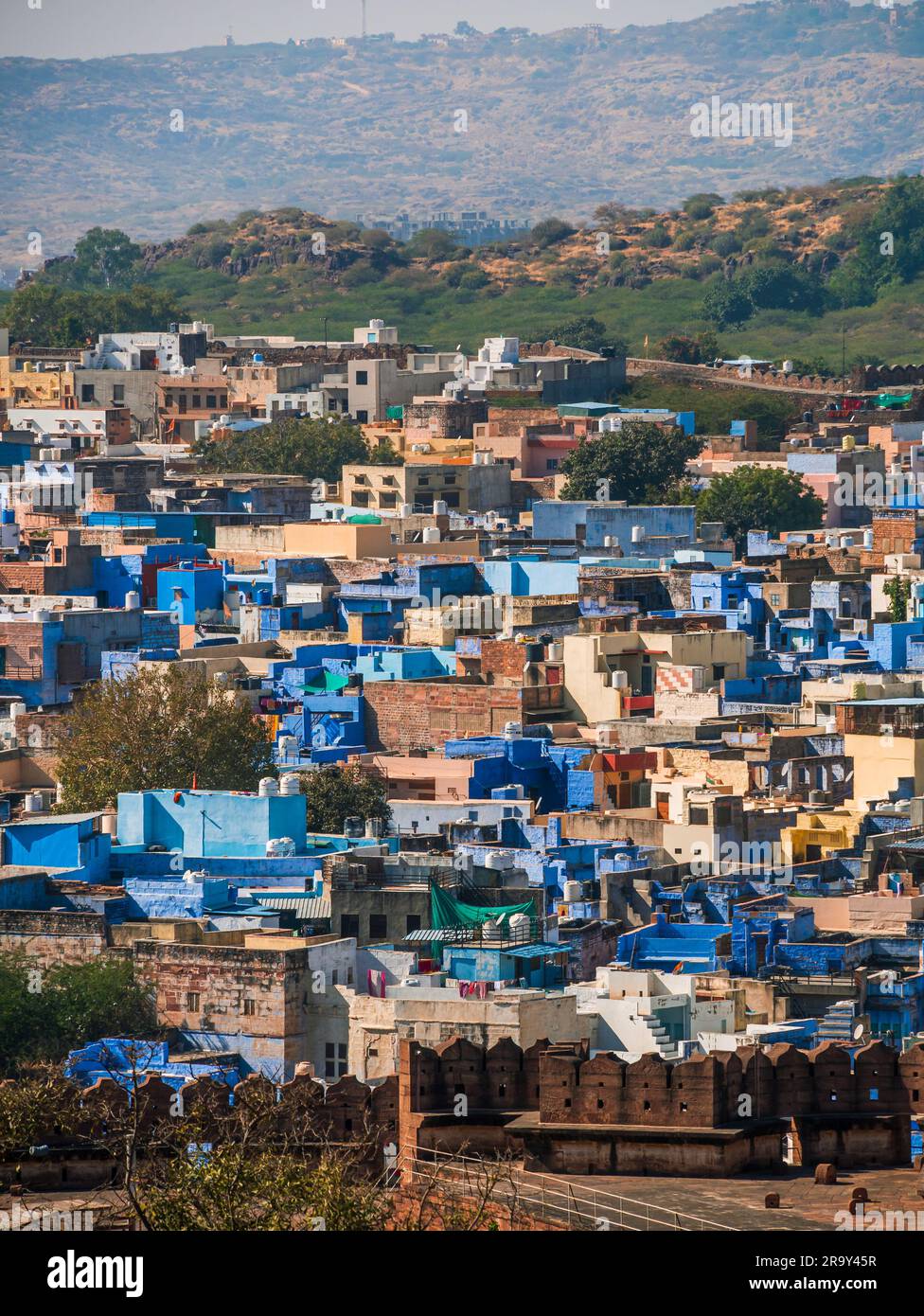 Jodhpur, India - December 24, 2022: Jodhpur cityscape, the city also known as Blue City of India ...