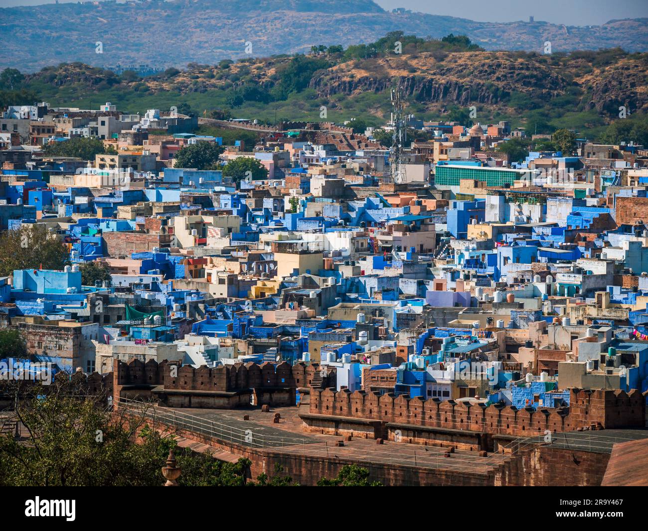 Jodhpur, India - December 24, 2022: Jodhpur cityscape, the city also known as Blue City of India ...