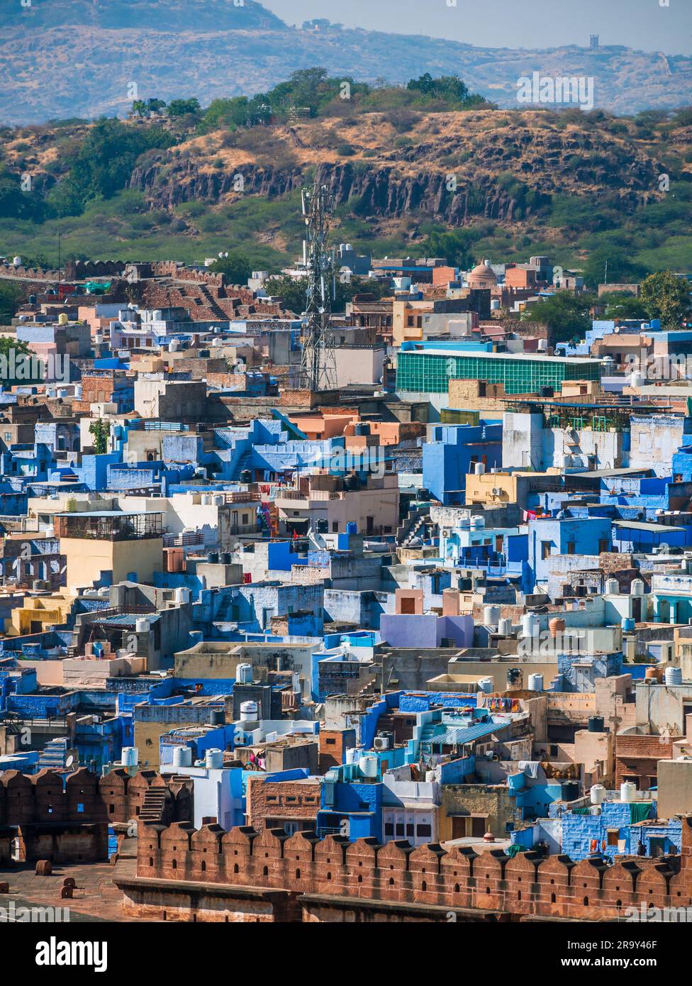 Jodhpur, India - December 24, 2022: Jodhpur cityscape, the city also known as Blue City of India ...