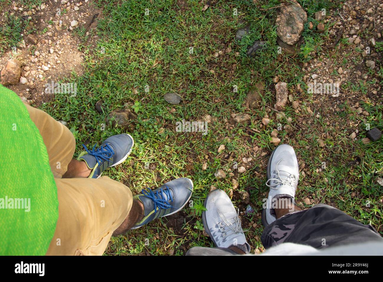 footsteps of hiker in forest Stock Photo - Alamy