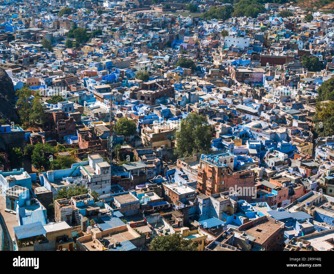 Jodhpur, India - December 24, 2022: Jodhpur cityscape, the city also known as Blue City of India ...