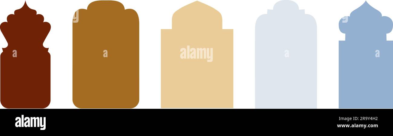 Silhouette eastern arch. Arab shape window silhouette in flat style ...