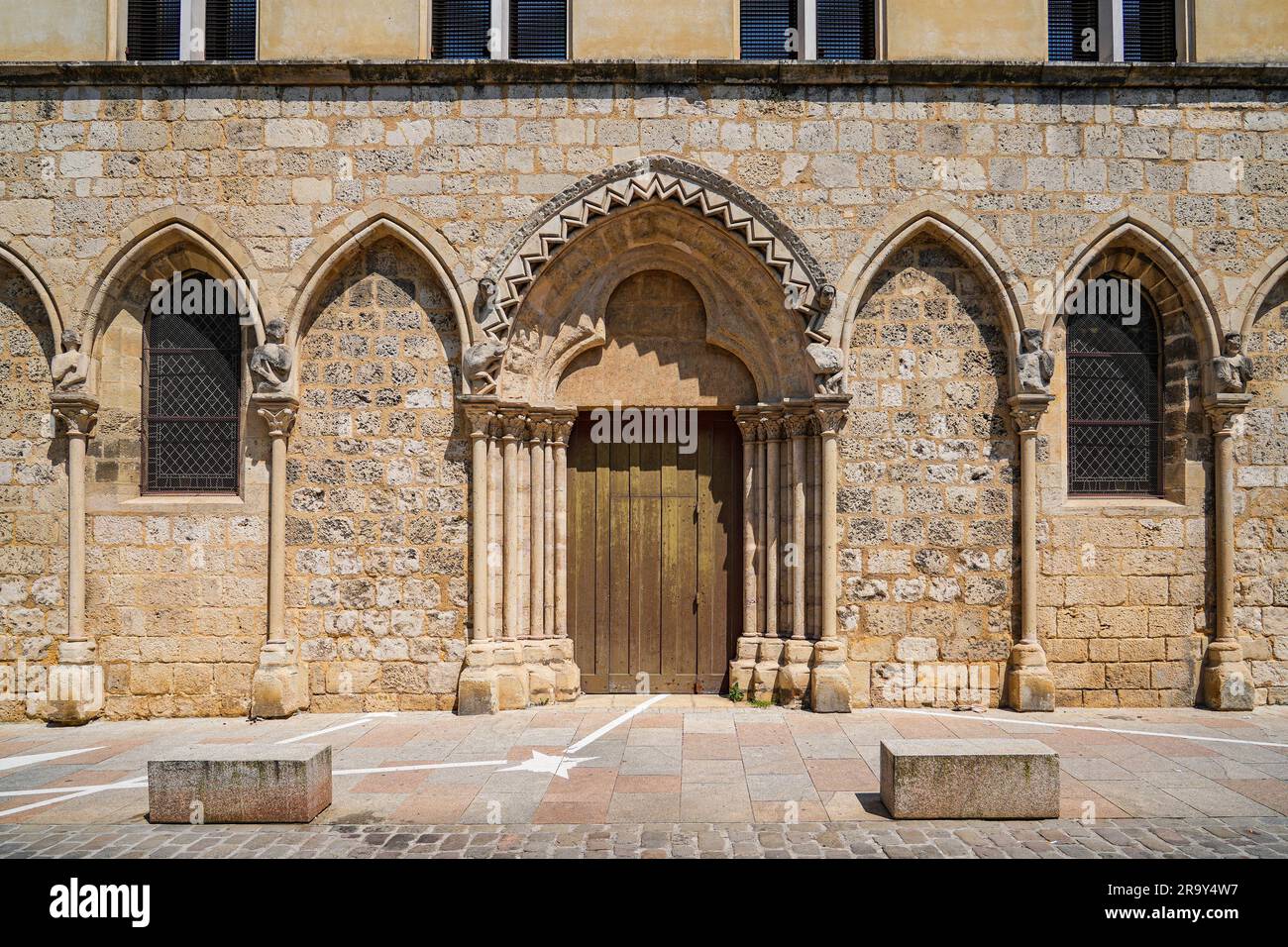 Medieval Hôtel-Dieu ("hospital") in the town of Brie-Comte-Robert in ...