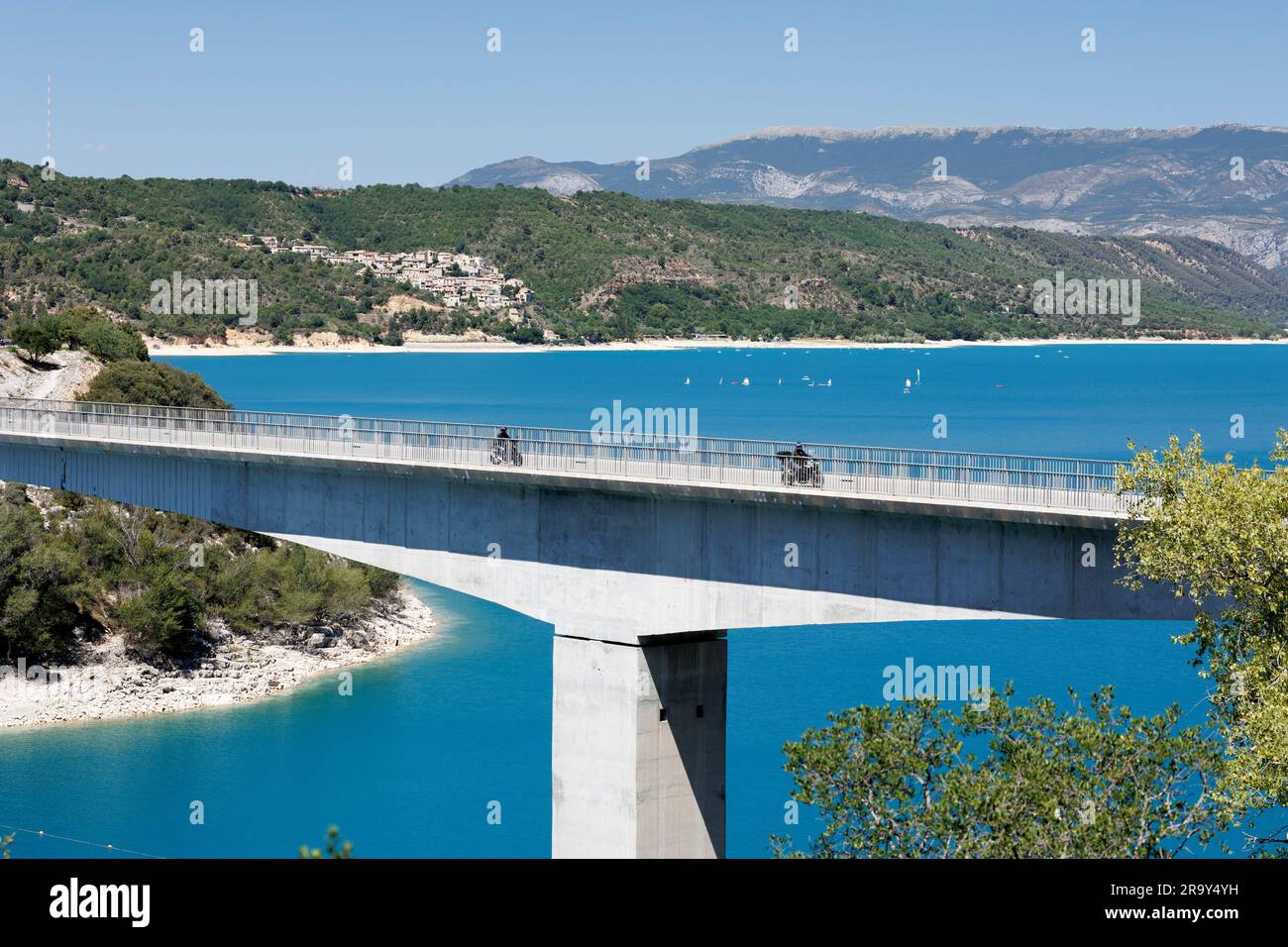 The view across Pont de Sainte-Croix Gorges de Baudinard on the Verdon ...