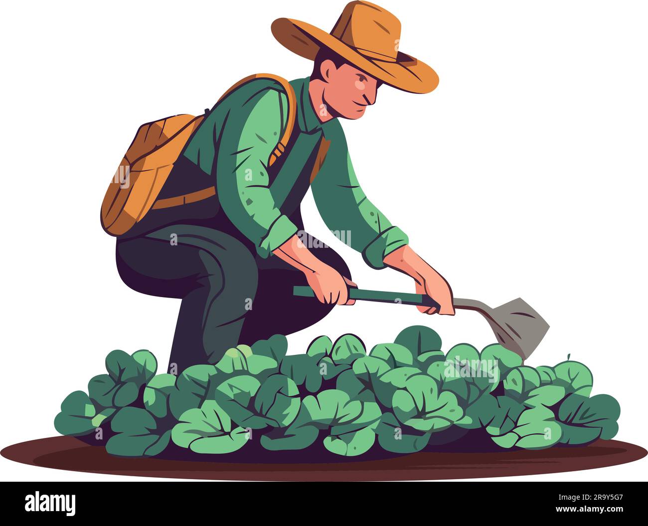 Men harvesting Stock Vector Images - Alamy