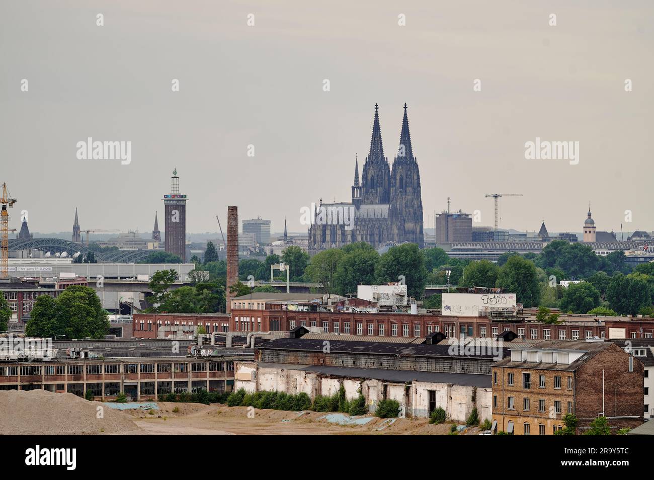 Cologne, Germany - June 29, 2023: Beautiful panoramic aerial landscape ...