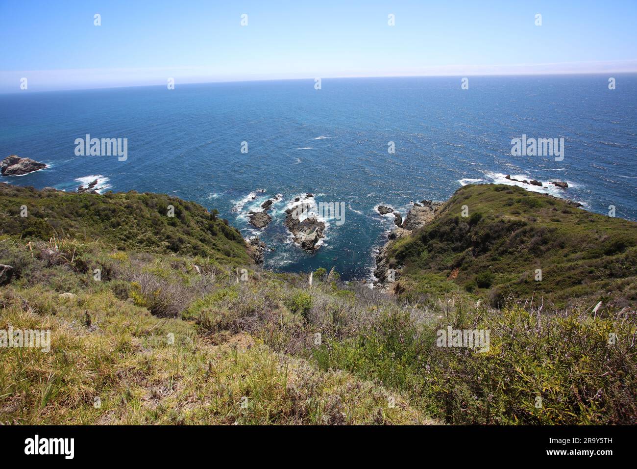 Ocean view from cliff Stock Photo - Alamy
