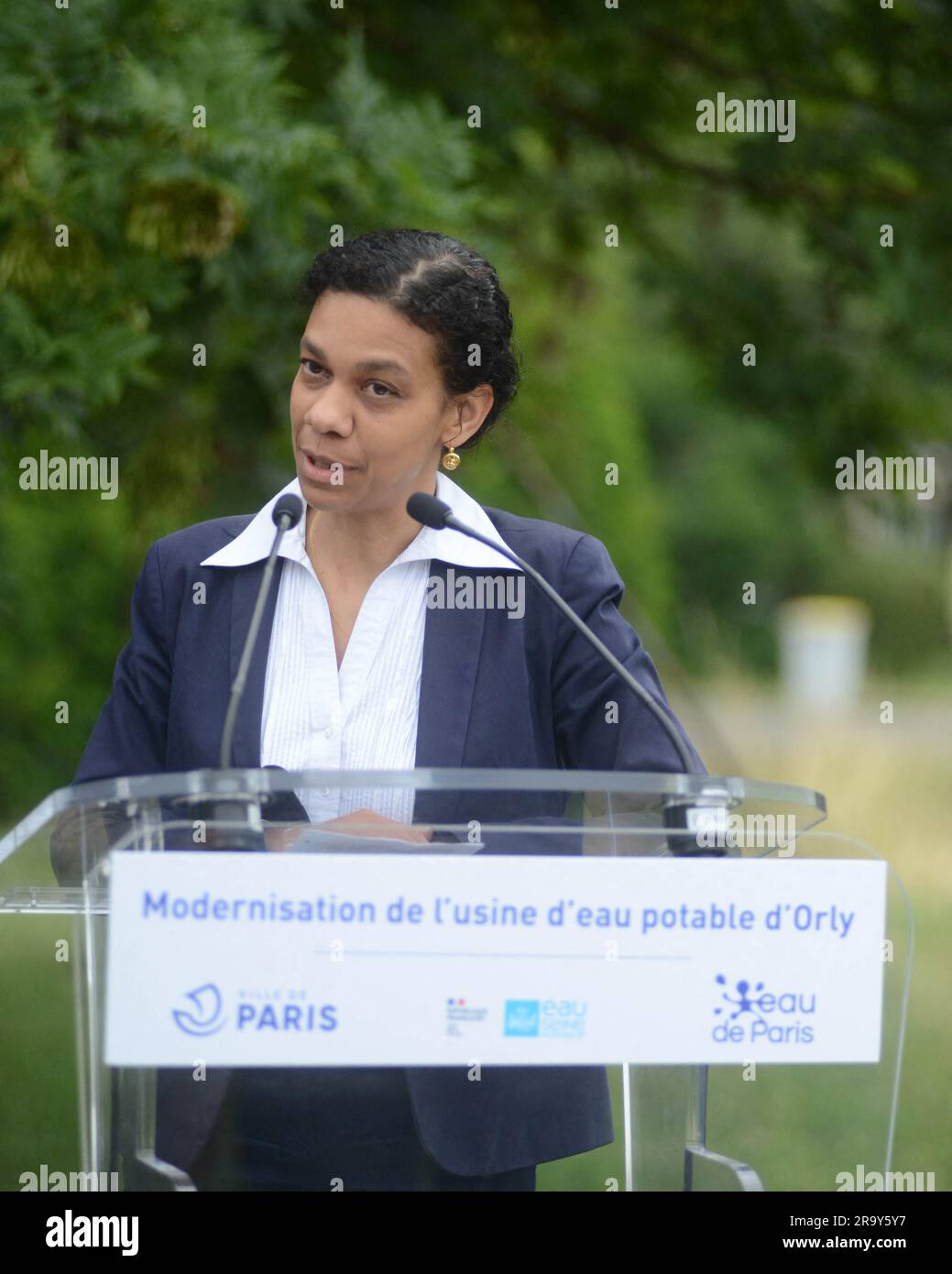 Paris, France. 29th June, 2023. Sandrine Rocard director of the Seine ...