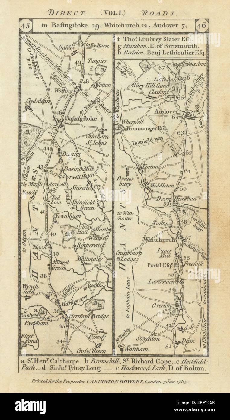 Map of andover hi-res stock photography and images - Alamy