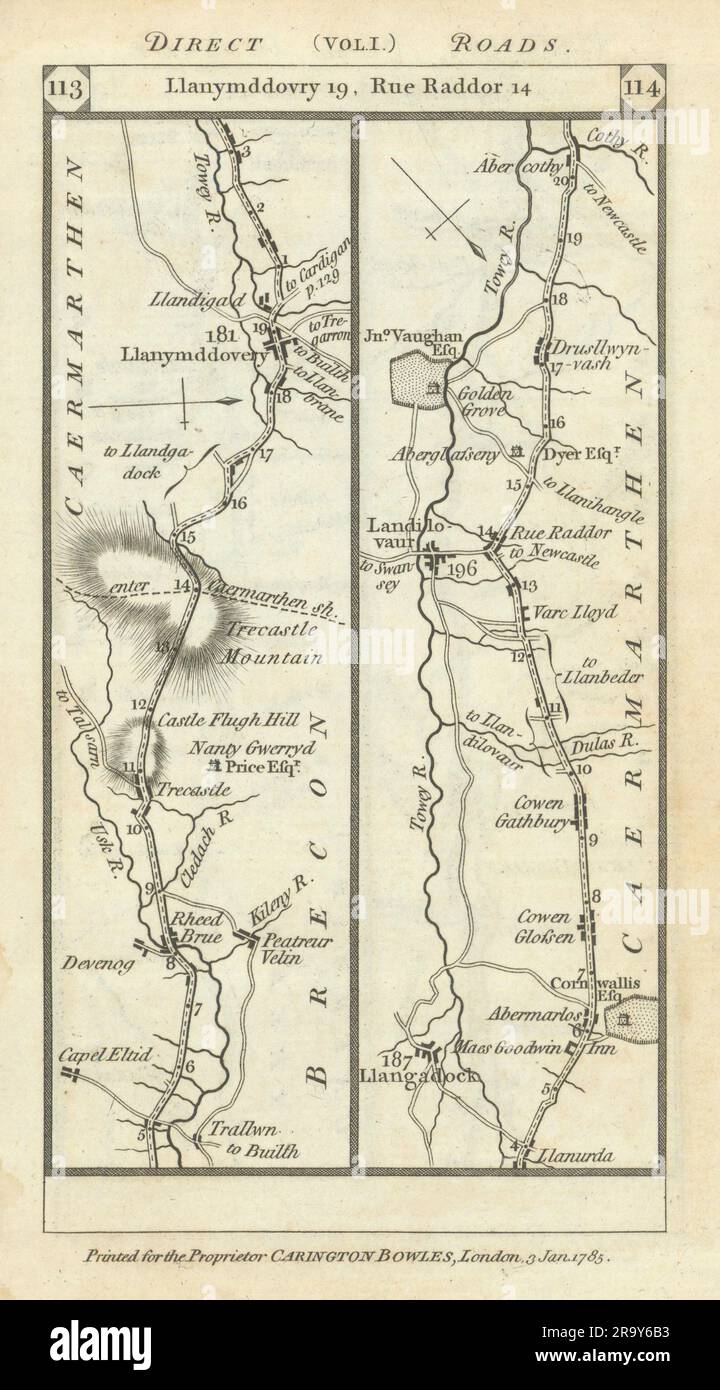 Map of carmarthenshire hi-res stock photography and images - Alamy