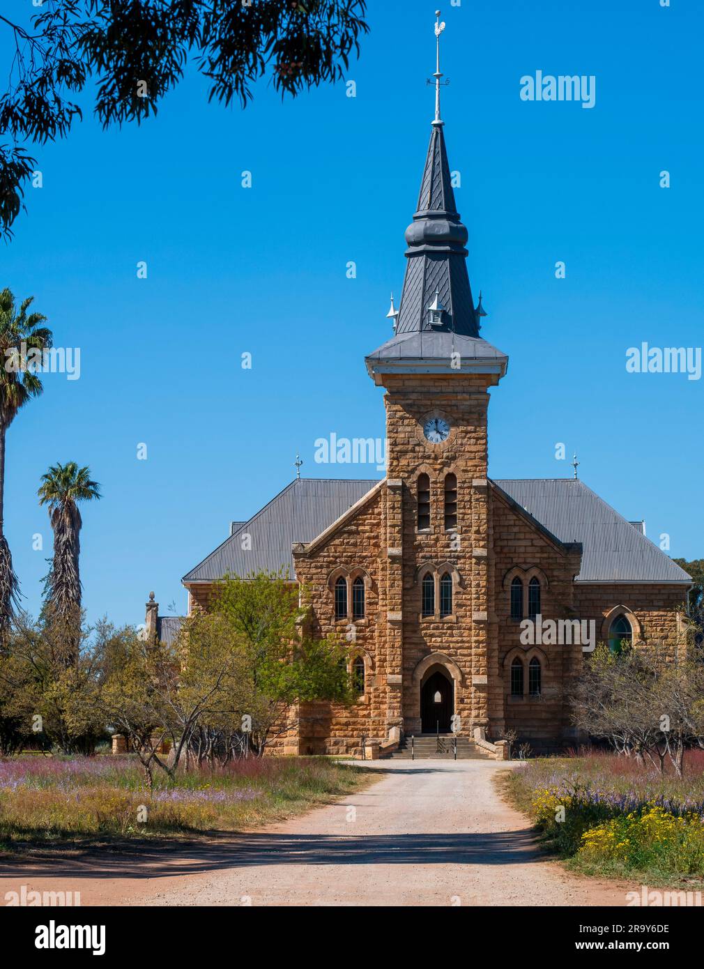 Neo-Gothic sandstone church. The Dutch Reformed Church is an imposing ...