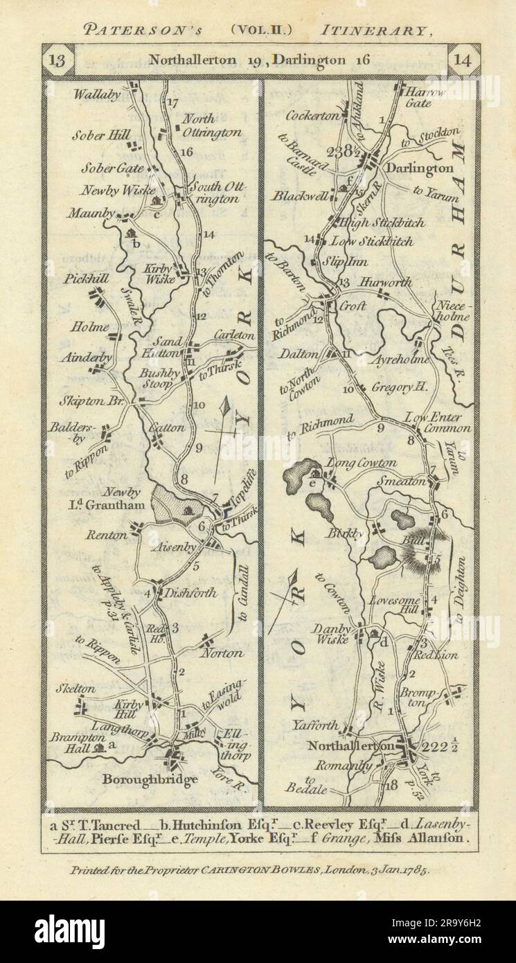 Map of boroughbridge hi-res stock photography and images - Alamy