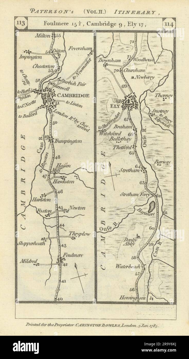Antique british road map hi-res stock photography and images - Alamy