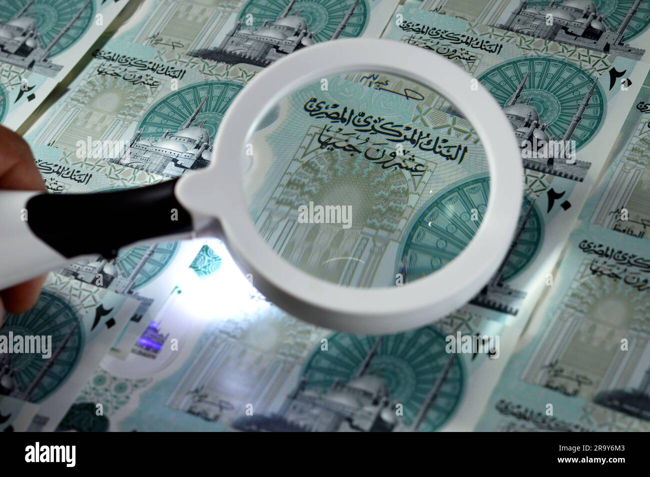 new Egyptian 20 EGP LE twenty polymer pounds cash money banknote bill ...