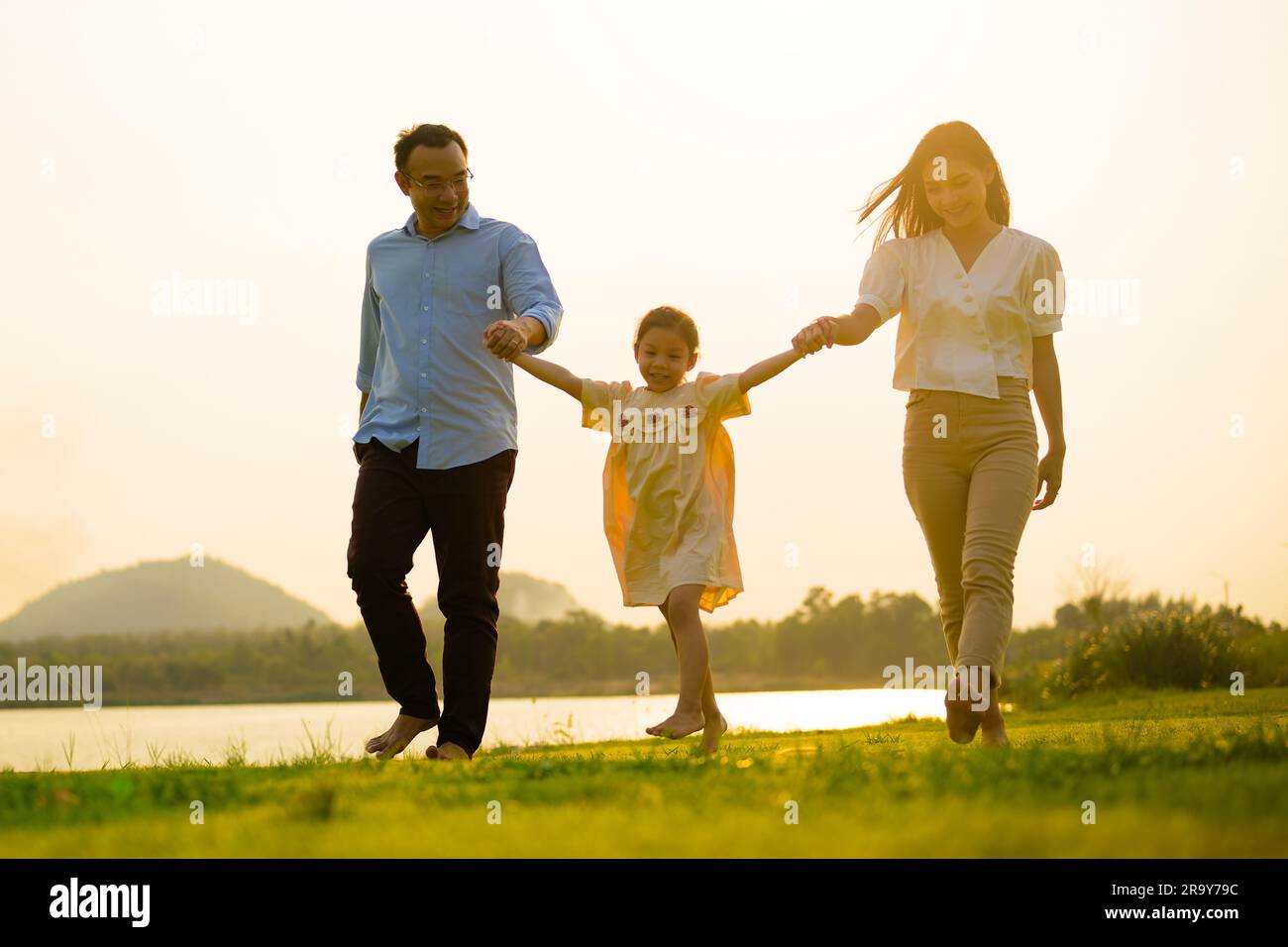 Family enjoying with outdoor activities travel trip on vacation Stock ...