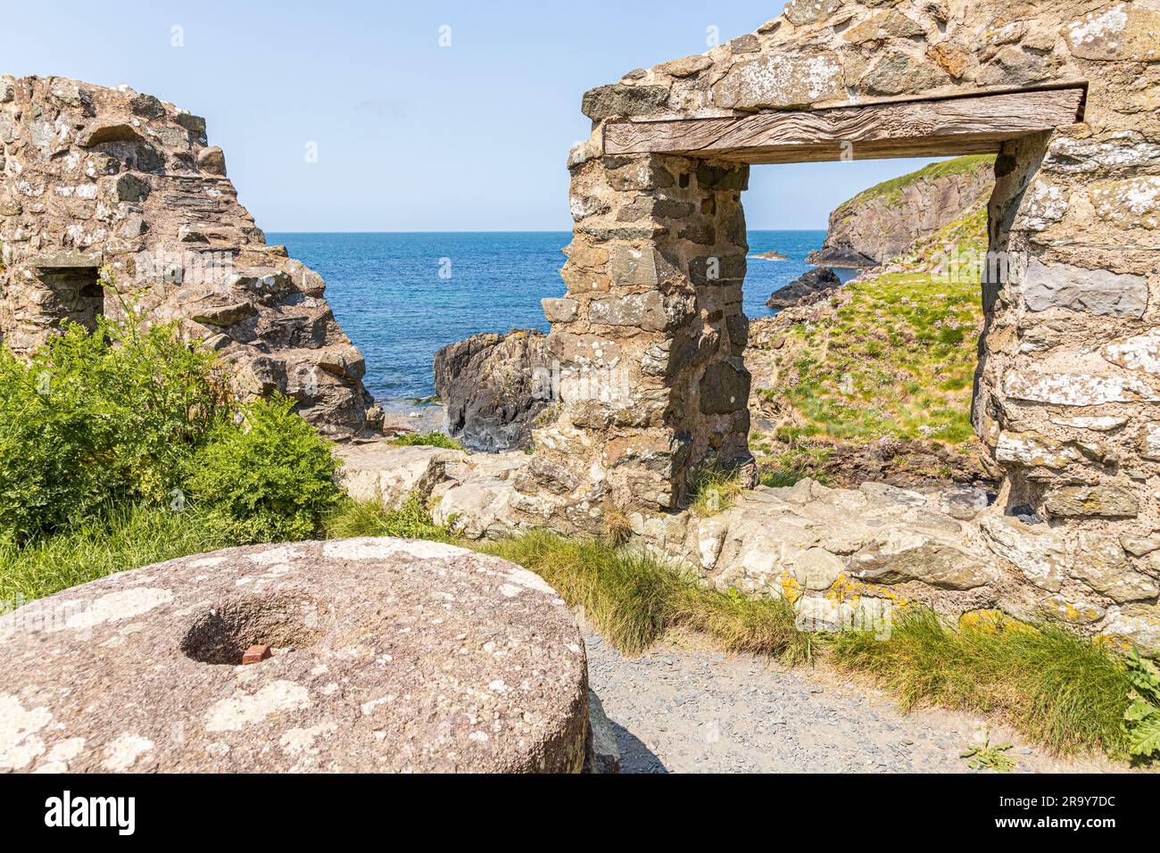 Trefin Mill on the Pembrokeshire Coast Path National Trail at Trefin ...