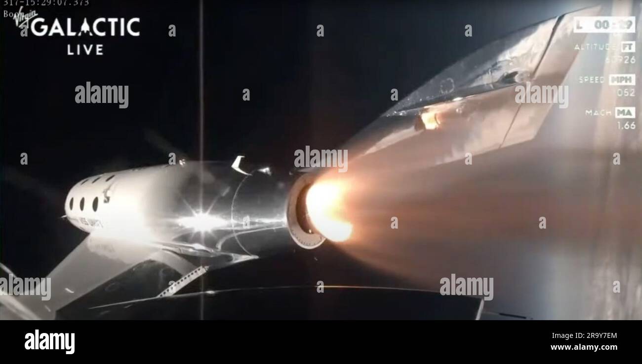 Jun 29, 2023: Images from a video released by Virgin Galactic shows a ...