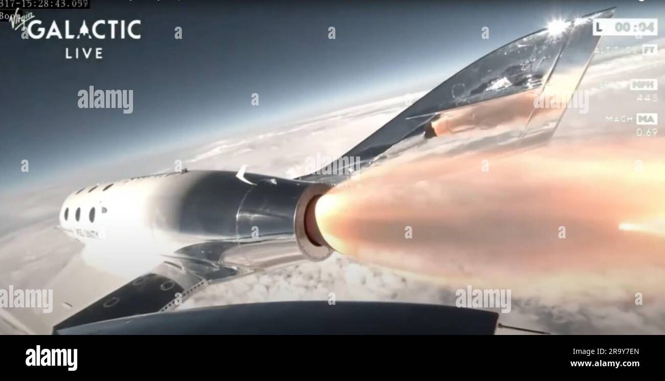 Jun 29, 2023: Images from a video released by Virgin Galactic shows a ...