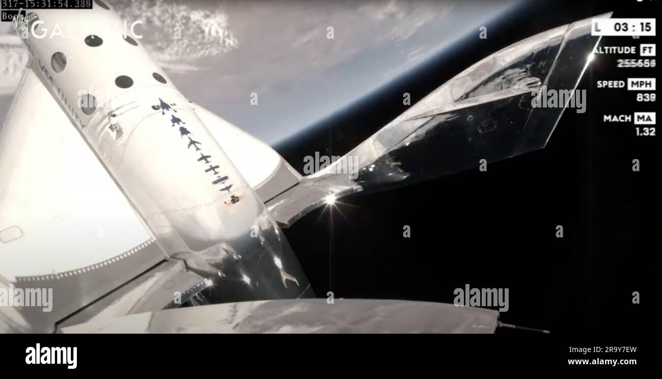 Jun 29, 2023: Images from a video released by Virgin Galactic shows a ...