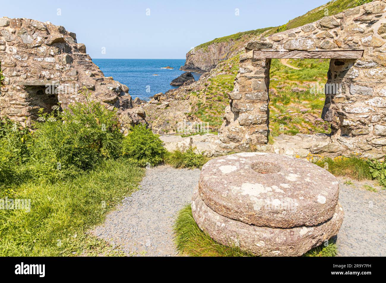 Trefin Mill on the Pembrokeshire Coast Path National Trail at Trefin ...