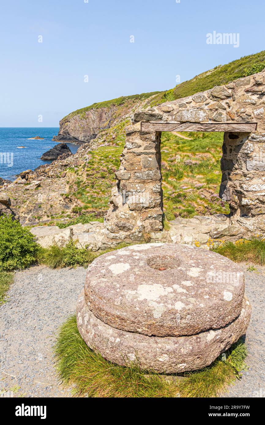 Trefin Mill on the Pembrokeshire Coast Path National Trail at Trefin ...