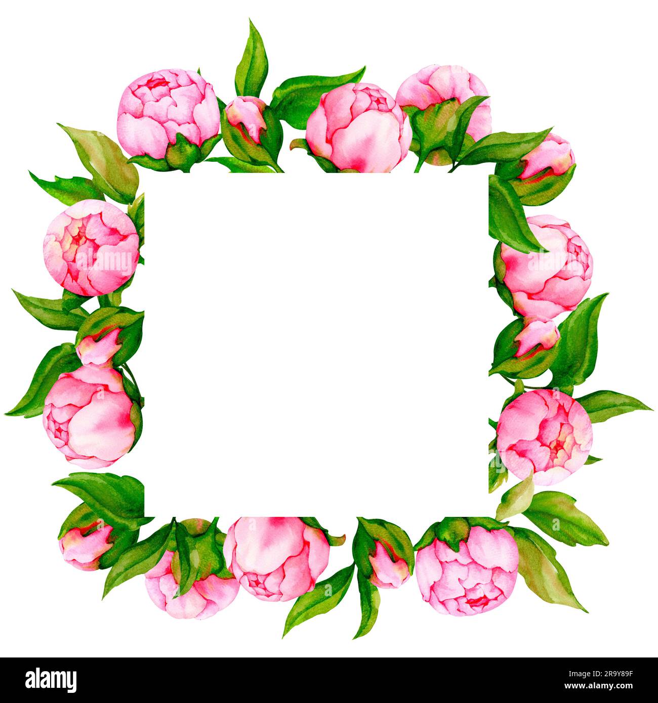 Pink Square Frame Clipart