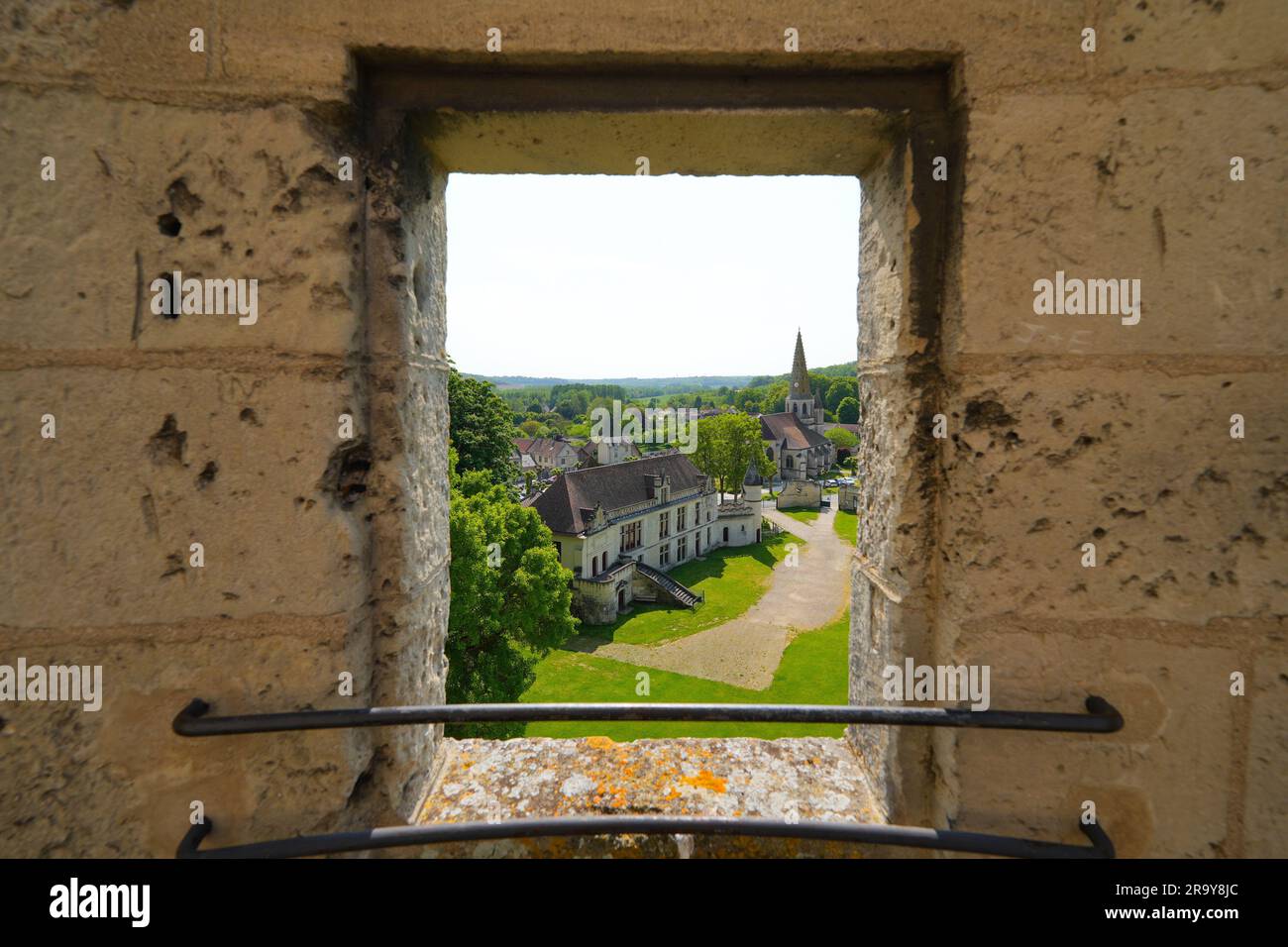 View over the Bishop Lodge out the window of the Dungeon of Septmonts ...