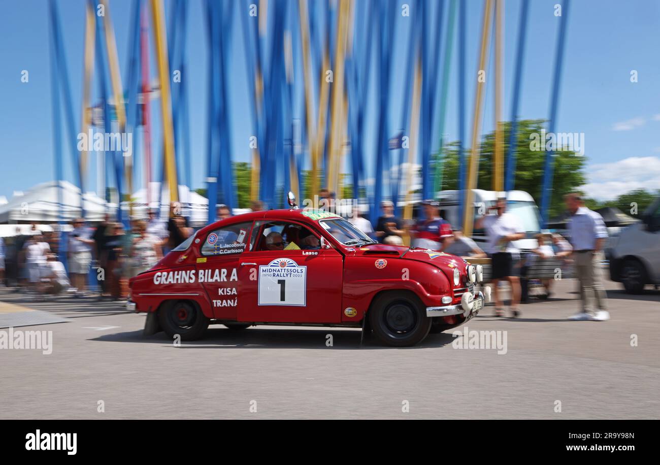 No 1 Christer Carlsson, Ydre MK, Saab 96, during the KAK ...