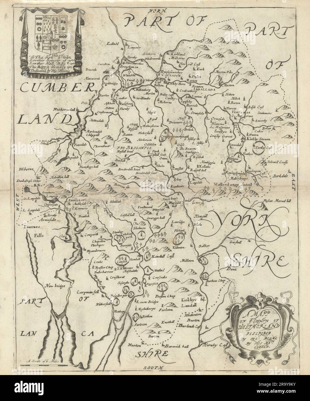 Westmorland england map hi-res stock photography and images - Alamy