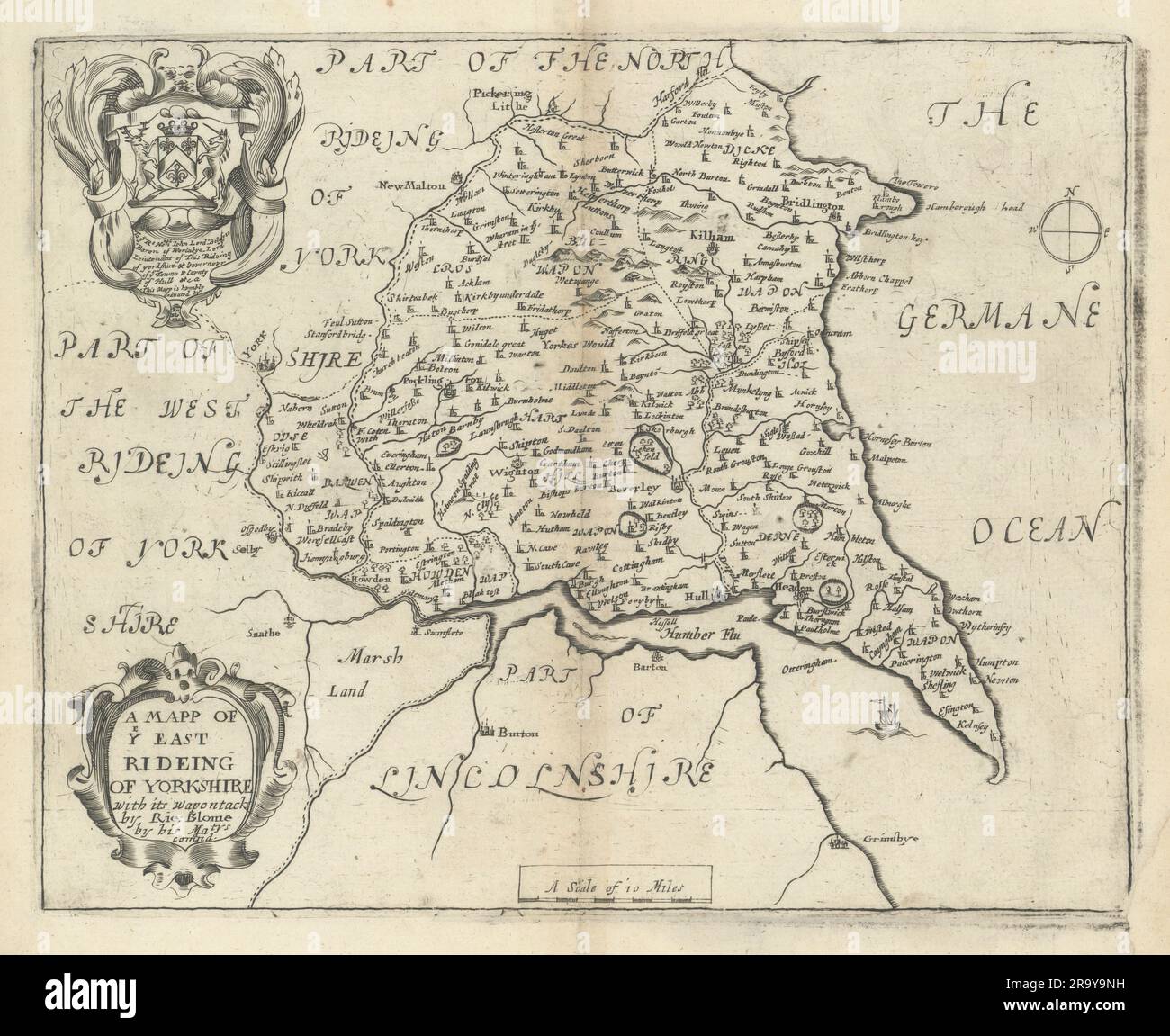 Yorkshire 17th century map hi-res stock photography and images - Alamy