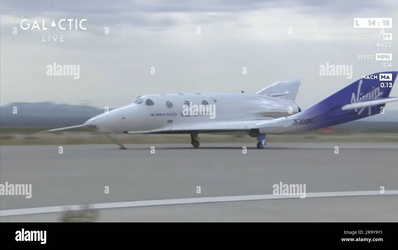 Jun 29, 2023: Image released by Virgin Galactic shows Virgin Galactic ...