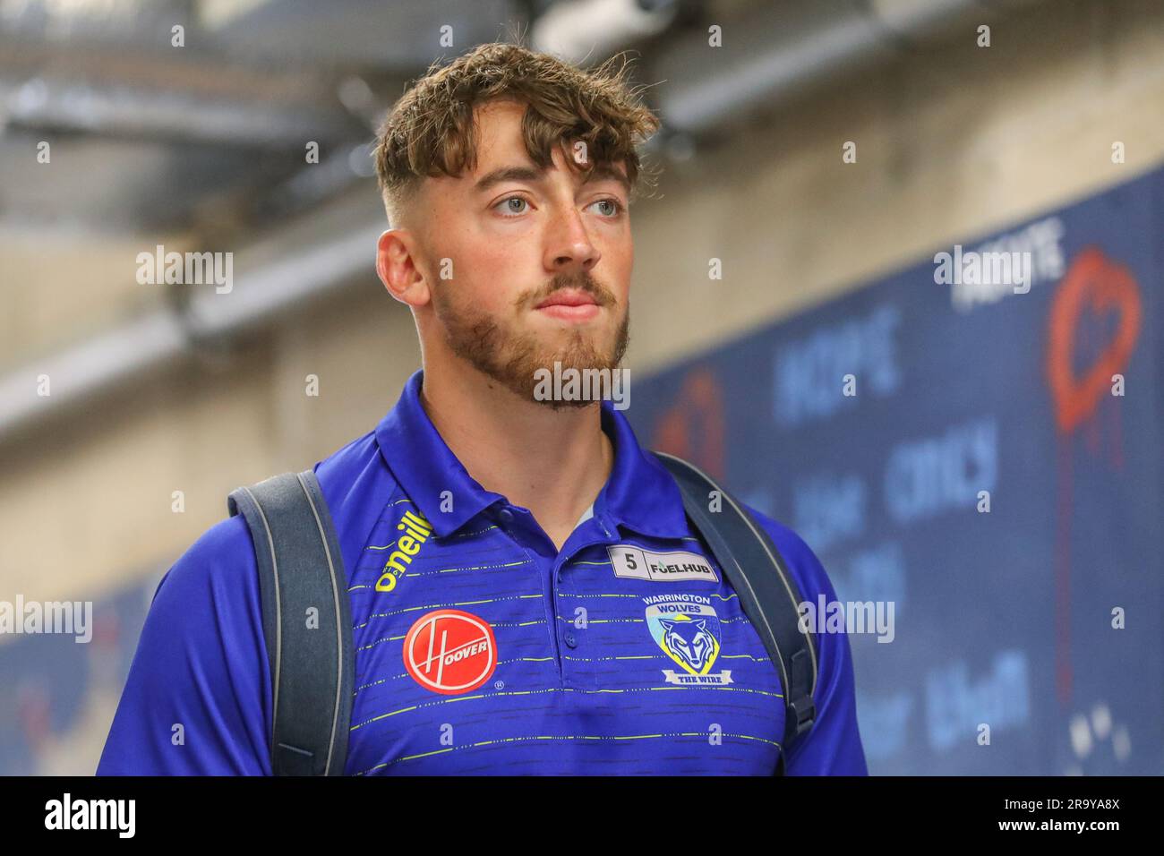 Matty Ashton #5 of Warrington Wolves arrives ahead of the Betfred Super ... Matty Ashton #5 of Warrington Wolves arrives ahead of the Betfred Super ...