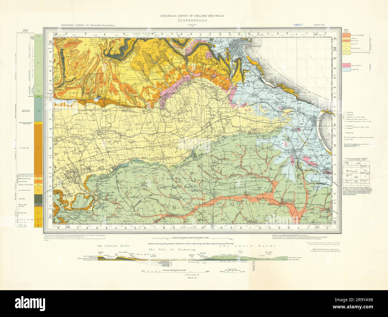 Scarborough geological survey map sheet 54. Yorkshire Filey Yorkshire ...