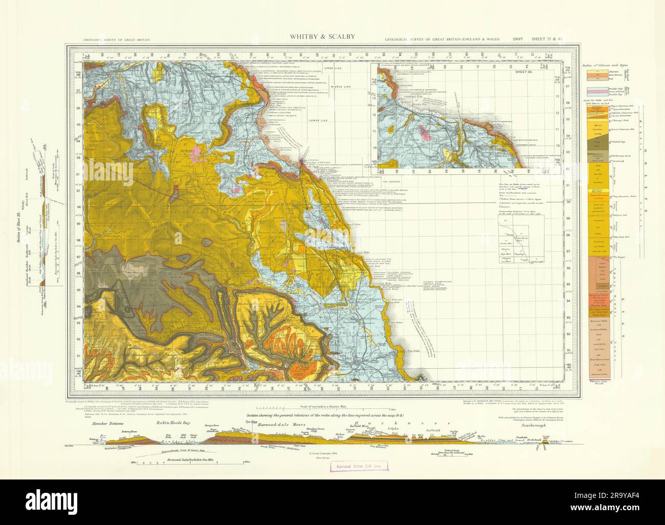 Whitby & Scalby geological survey sheet 35 and 44. North York Moors ...