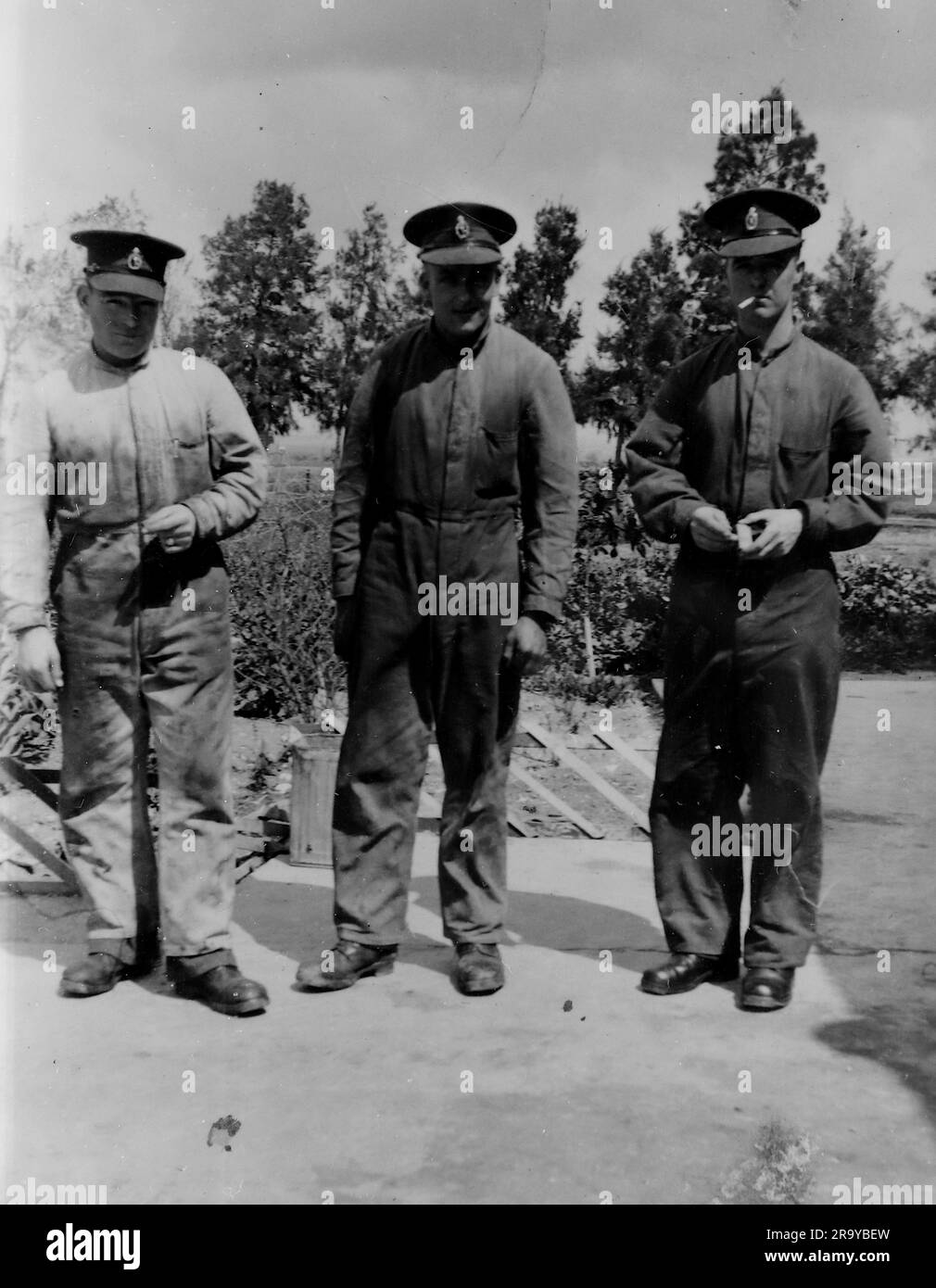 A group of three soldiers smoking, Palestine c1930. This is a ...