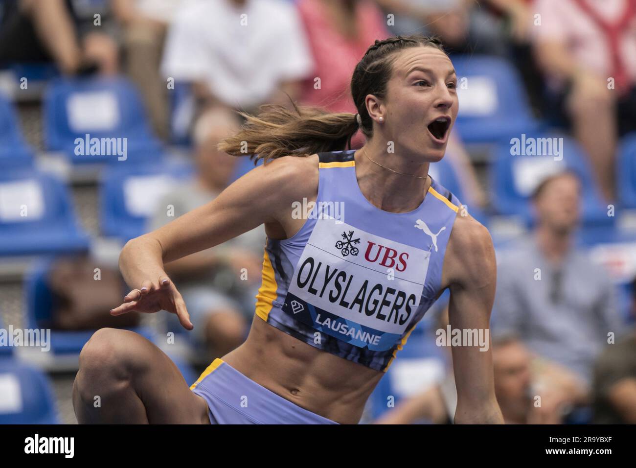 Nicola Olyslagers of Australia in action during the women's high jump ...